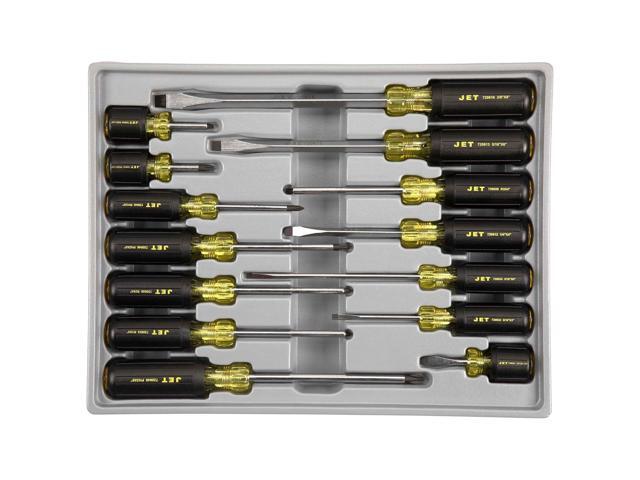 Click here for JET Screwdriver Set - Cushion Grip Handles- 14 Pie... prices