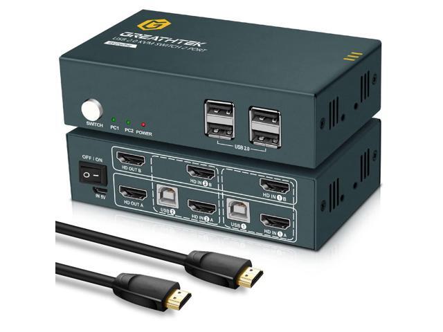 Click here for HDMI KVM Switch Dual Monitor 2 Port KVM Switch 2 M... prices