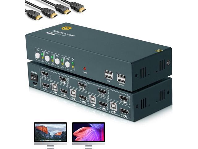 Click here for KVM Switch 4 Computers Dual Monitors  4 Port KVM S... prices