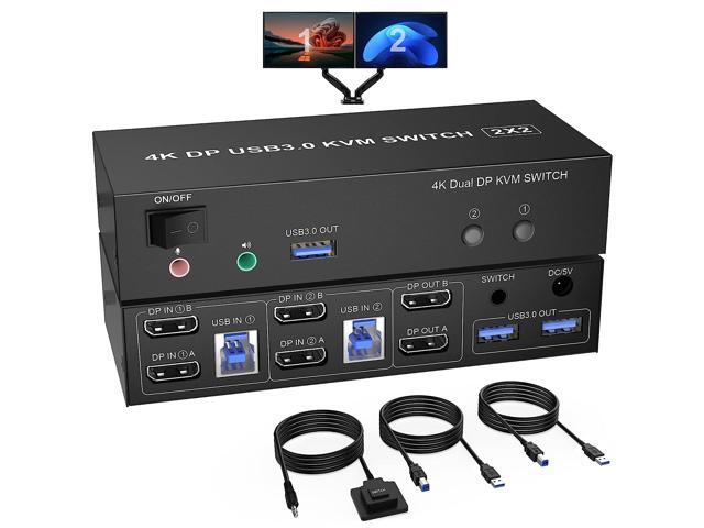 Click here for USB 3.0 DisplayPort KVM Switch Dual Monitor 4K@60H... prices