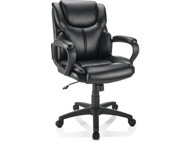 Click here for Brenton Studio Mayhart Vinyl Mid-Back Chair  Black prices