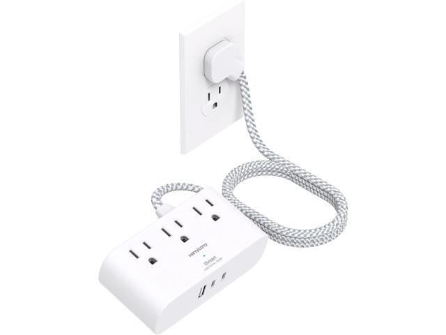 Click here for Flat Plug Power Strip 6 Ft  HANYCONY Ultra Thin Fl... prices