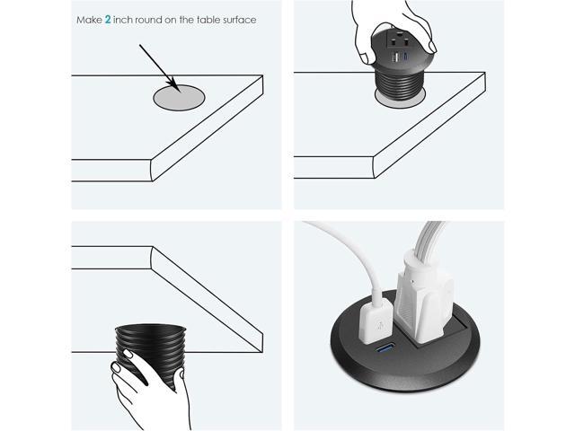 Click here for Desktop Power Grommet 2 inch USB C PD 20W Fast Cha... prices