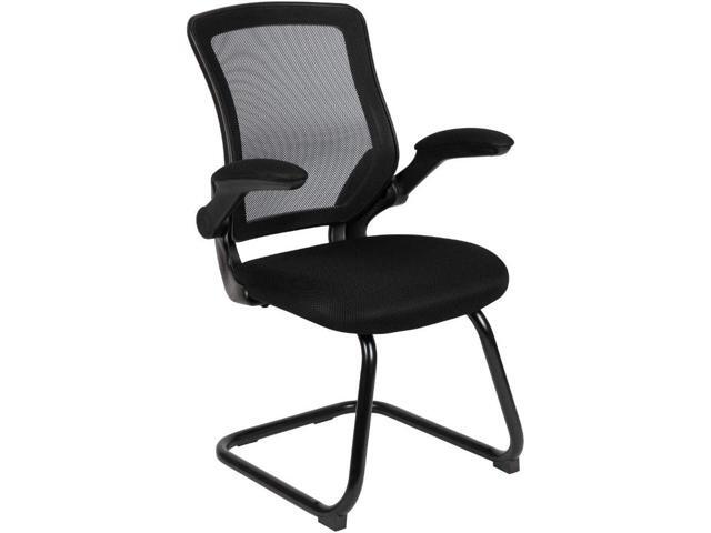 Click here for Flash Furniture Kale Black Mesh Sled Base Side Rec... prices