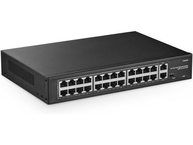 Click here for 24 Port PoE Switch with 2 Gigabit Uplink  100Mbps... prices
