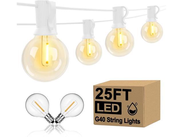 Click here for 25Ft LED Outdoor String Lights  G40 Globe Patio St... prices