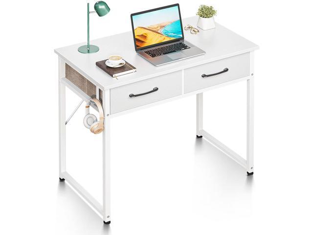 Click here for Small Desk with Fabric Drawers- for Bedroom  White... prices