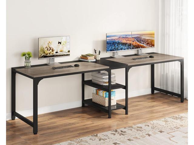 Click here for Tribesigns 90.55 2 Person Desk with Storage Shelve... prices