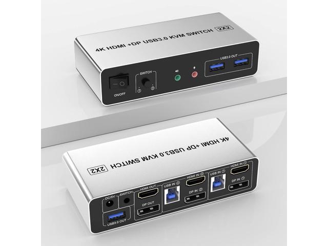 Click here for USB 3.0 DisplayPort + HDMI KVM Switch Dual Monitor... prices