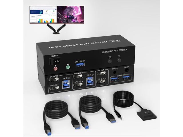 Click here for DP Dual Monitor KVM Switch DisplayPort 4K@60Hz  Ex... prices