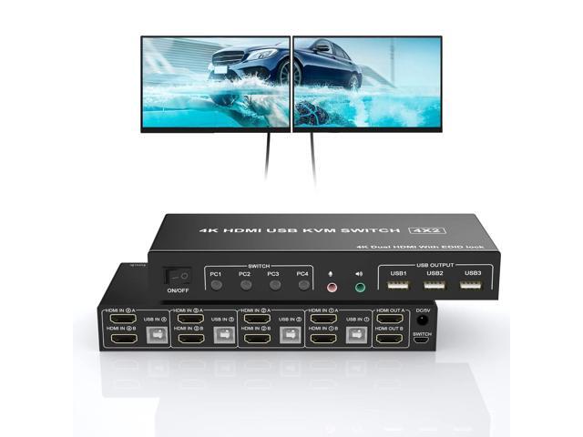 Click here for KVM Switch 4 Computers 2 Monitors HDMI 4 Port  Sup... prices
