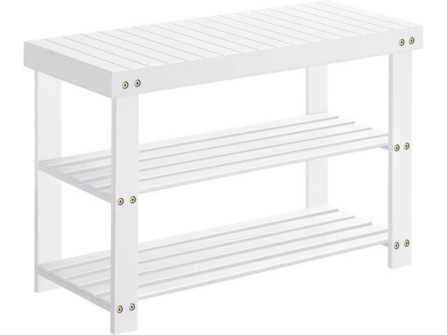 Click here for SONGMICS Shoe Rack Bench  3-Tier Bamboo Shoe Stora... prices