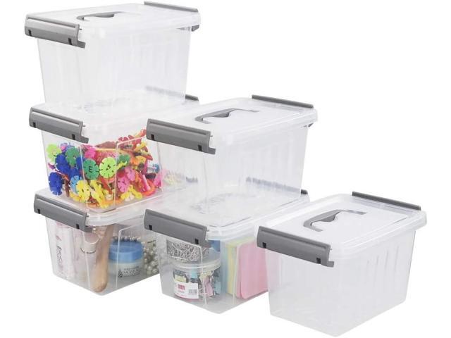 Click here for Nicesh 3 L Clear Small Plastic Storage Box  6 Pack... prices