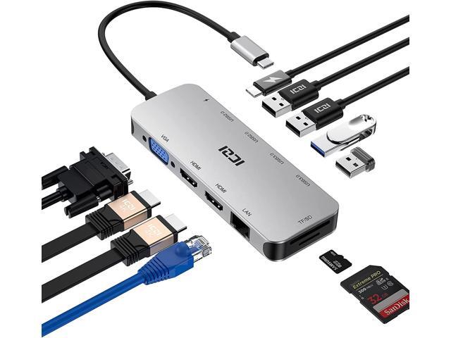 Click here for USB C Hub  ICZI 11-in-1 Thunderbolt 3 Multiport Ad... prices