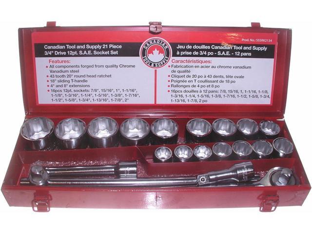 Click here for Canadian Tool and Supply 21 Piece 3/4-Inch Drive 1... prices