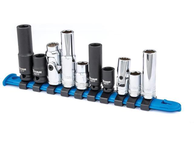 Click here for Titan - 10 Pc. 1/4 in. and 3/8 in. Dr. 10 Mm Socke... prices