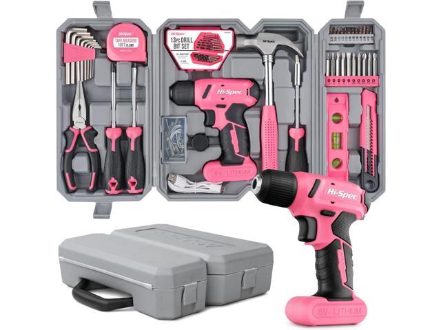 Click here for Hi-Spec 57 Piece Pink 8V Electric Power Drill Driv... prices
