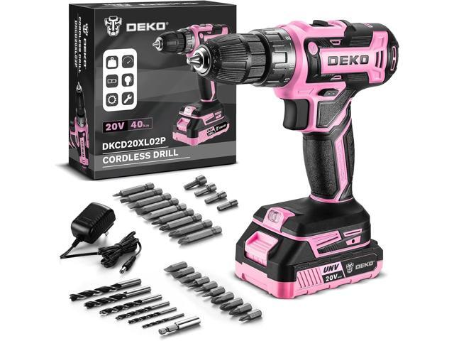 Click here for Power Drill Cordless: DEKO PRO Pink Cordless Drill... prices