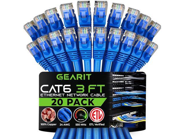 Click here for GearIT Cat 6 Ethernet Cable 3 ft (20-Pack) - Cat6... prices