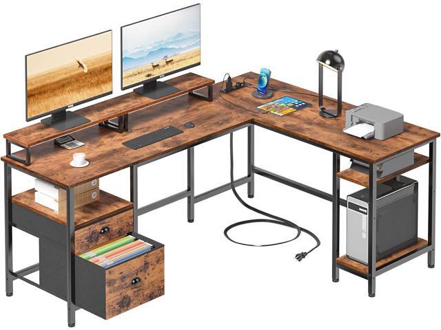 Click here for 66 L Shaped Desk with Power Outlet  Reversible Com... prices
