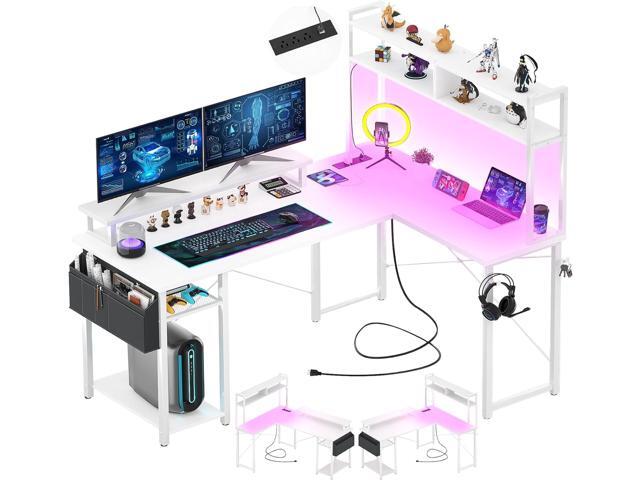 Click here for Aheaplus Small L Shaped Desk with Charging Port &... prices