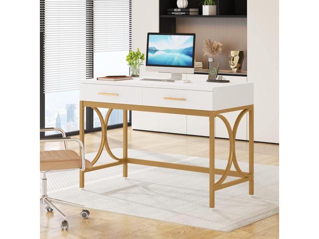 Click here for Tribesigns Modern Computer Desk with 2 Drawers  41... prices