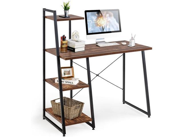 Click here for COSTWAY Computer Desk with 4-Tier Storage Shelves... prices