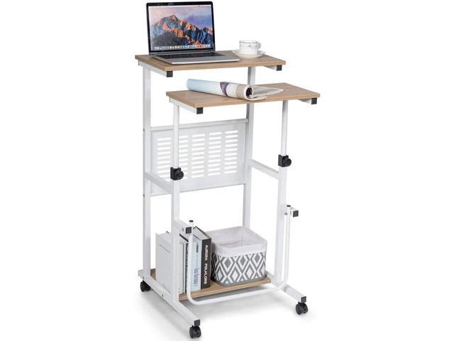 Click here for Tangkula Rolling Standing Desk Stand Up Desk  Heig... prices