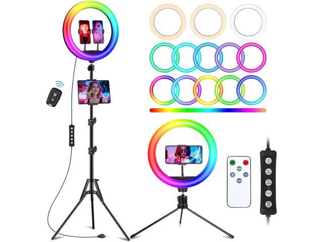 Click here for 12.3 Ring Light with Stand 75 Tall and 2 Phone Hol... prices