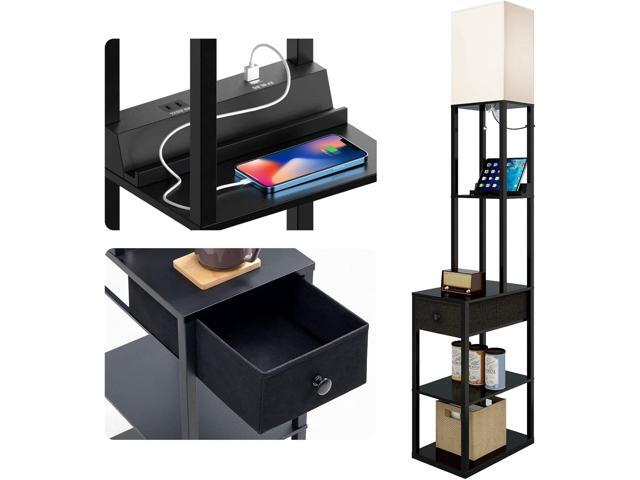 Click here for addlon Floor lamp with 2 USB  1 Outlet and Drawer... prices