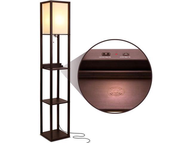 Click here for Brightech Maxwell Modern Shelf Floor Lamp with USB... prices
