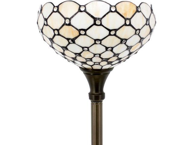 Click here for WERFACTORY Tiffany Floor Lamp Cream Amber Stained... prices