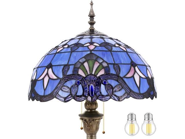 Click here for WERFACTORY Tiffany Floor Lamp Blue Purple Baroque... prices