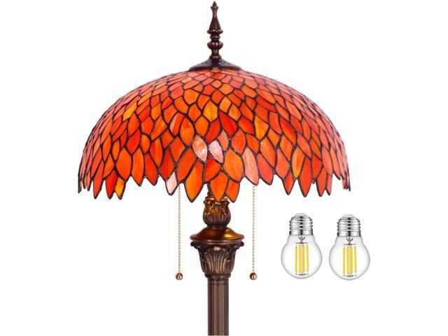Click here for WERFACTORY Tiffany Floor Lamp Red Orange Wisteria... prices