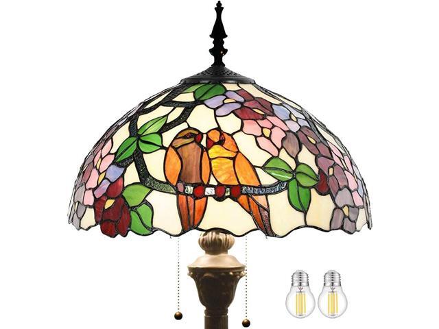 Click here for WERFACTORY Tiffany Floor Lamp Double Tropical Bird... prices