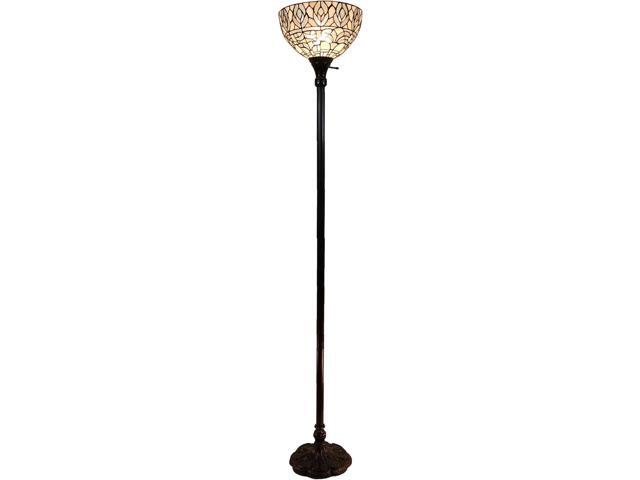 Click here for Amora Upright Tiffany Floor Lamp - 72 White Peacoc... prices