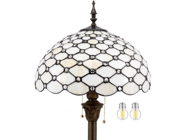 Click here for WERFACTORY Tiffany Floor Lamp Cream Amber Stained... prices