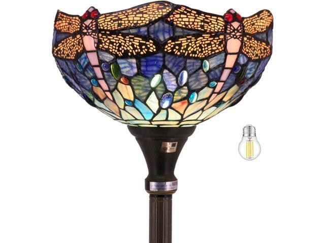Click here for WERFACTORY Tiffany Floor Lamp Sea Blue Stained Gla... prices