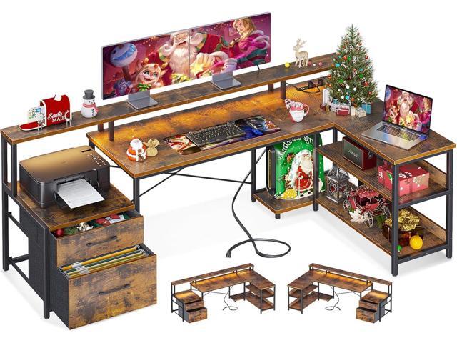 Click here for ODK L Shaped Desk with File Drawer  75 Reversible... prices