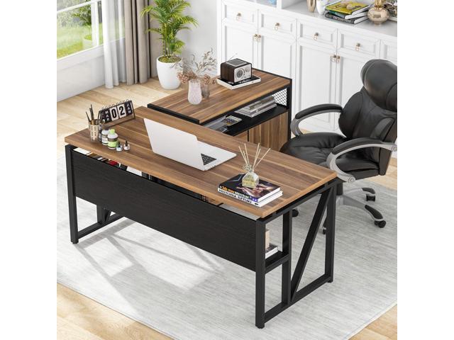 Click here for Tribesigns L Shaped Desk with Drawer Cabinet  55 E... prices