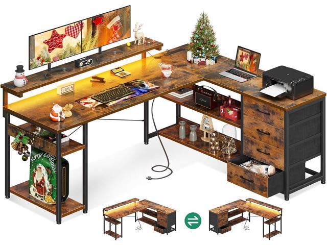 Click here for AODK 61 L Shaped Desk with Drawer  Computer Desk w... prices