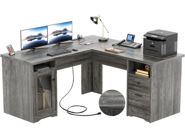 Click here for Unikito L Shaped Desk with Drawers  60 Inch Corner... prices