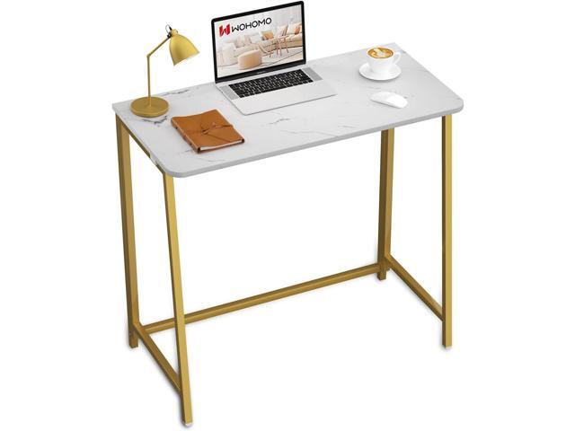 Click here for WOHOMO White Marble Folding Desk  31.5 Small Desk... prices