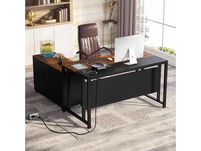 Click here for Tribesigns L-Shaped Computer Desk with Power Outle... prices