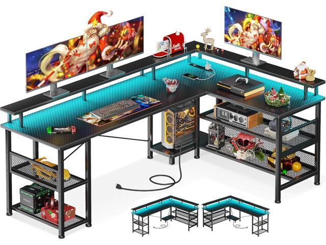 Click here for ODK 66 L Shaped Gaming Desk with Power Outlet and... prices