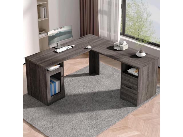 Click here for MU L Shaped Desk with File Drawer  60 Inch Corner... prices