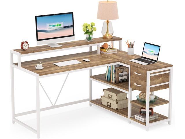 Click here for LITTLE TREE 55 L-Shaped Computer Desk  Reversible... prices