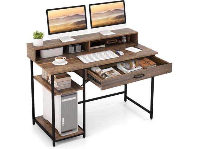 Click here for Tangkula Computer Desk with Storage Drawer & Monit... prices