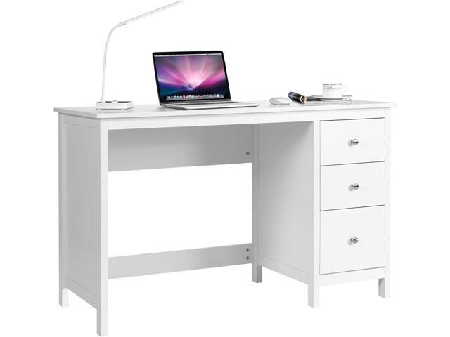 Click here for Tangkula White Desk with Drawers  Modern Home Offi... prices