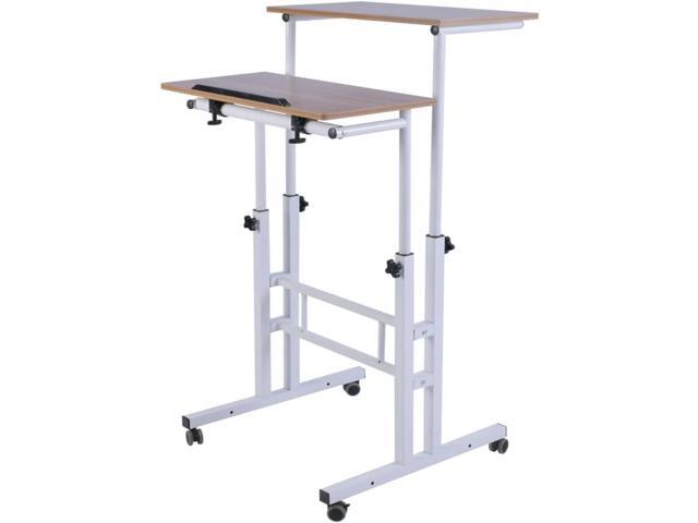 Click here for AIZ Double Table Adjustable Computer Desk  Mobile... prices